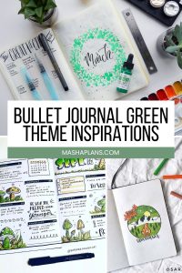 Bullet Journal Green Theme Inspirations