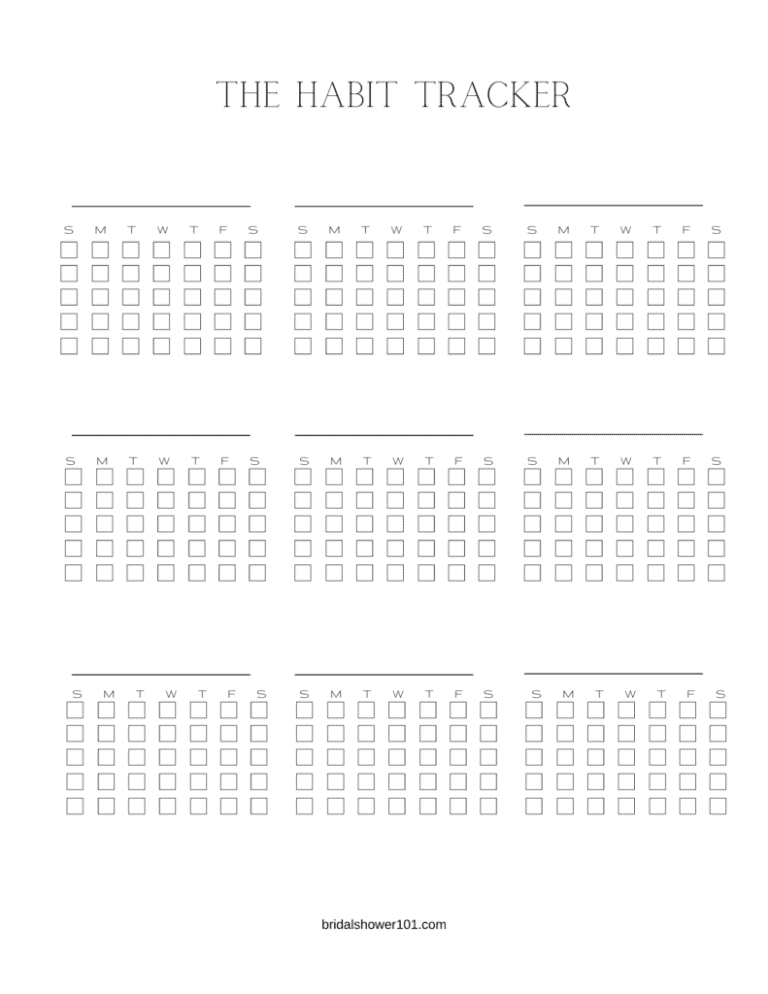 Free Mini Habit Tracker Printables