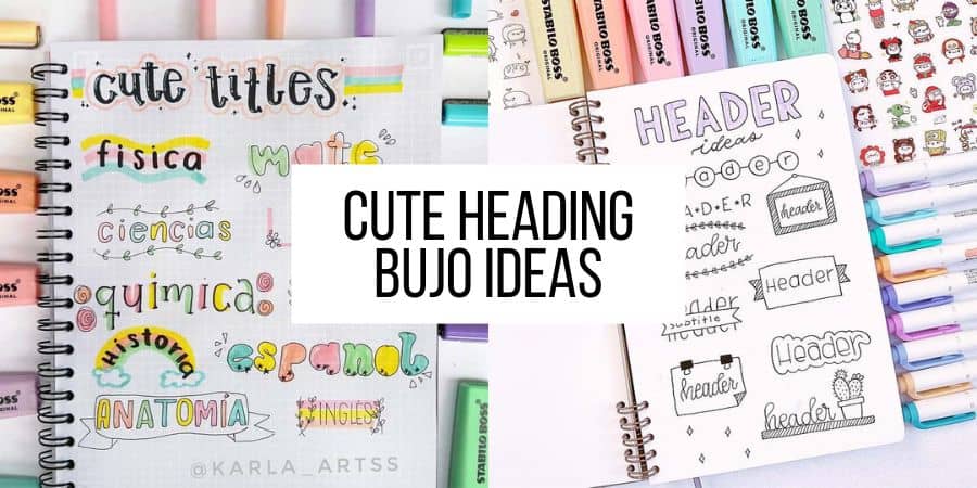 Cute Heading Ideas For Your Bullet Journal