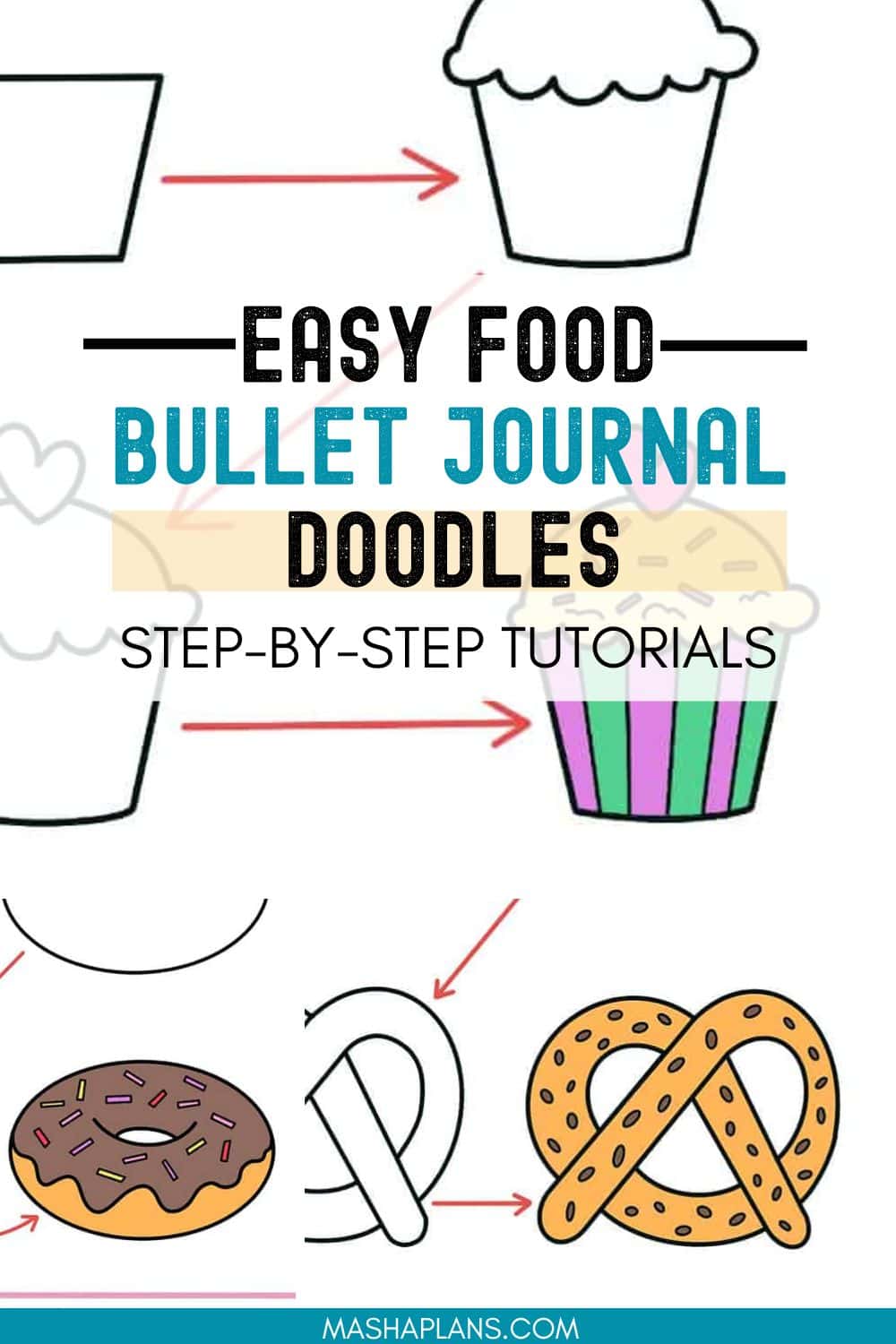 11 Easy Food Doodles: Step-By-Step Tutorials