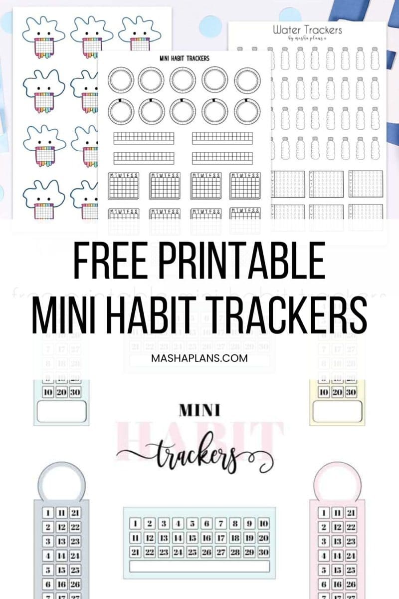 Free Mini Habit Tracker Printables