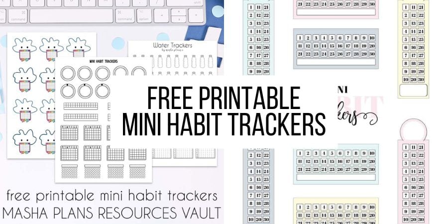 Free Mini Habit Tracker Printables