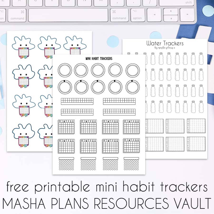 Free Mini Habit Tracker Printables