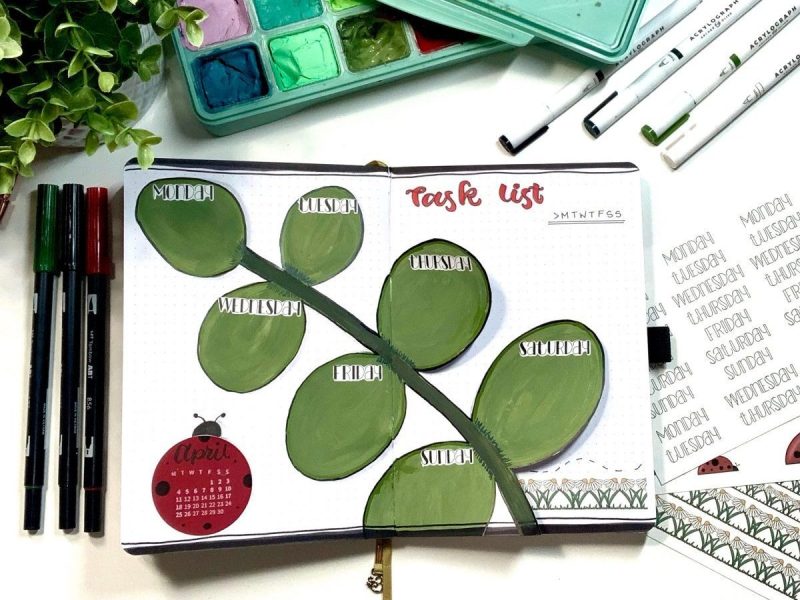 17 Stunning Green Bullet Journal Ideas