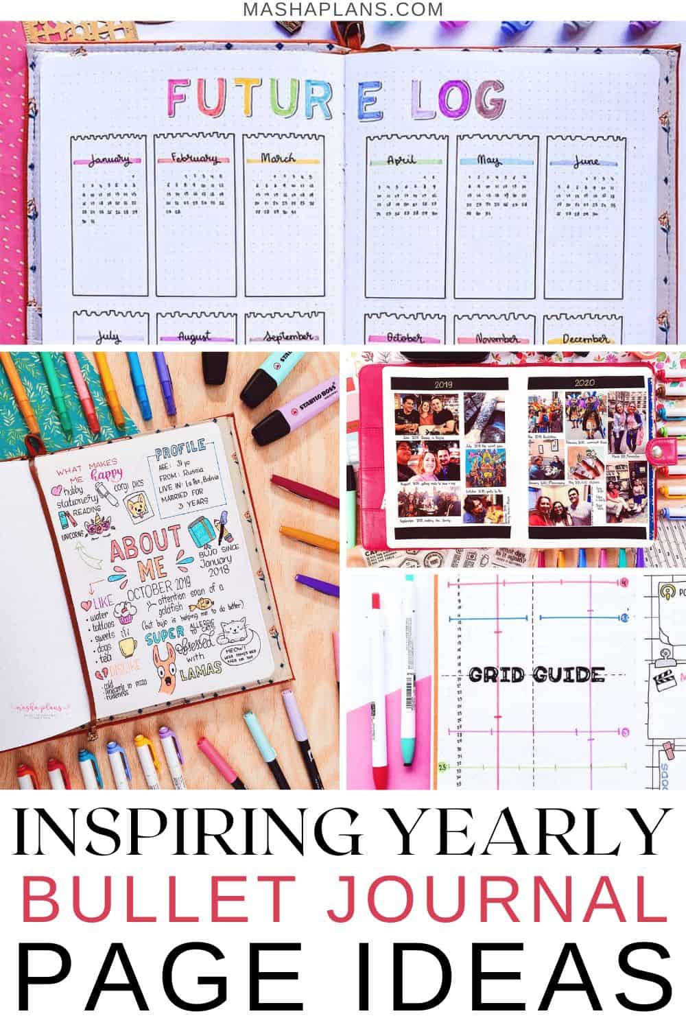 15 Inspiring Yearly Bullet Journal Pages