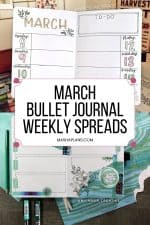 15 March Bullet Journal Weekly Spread Ideas
