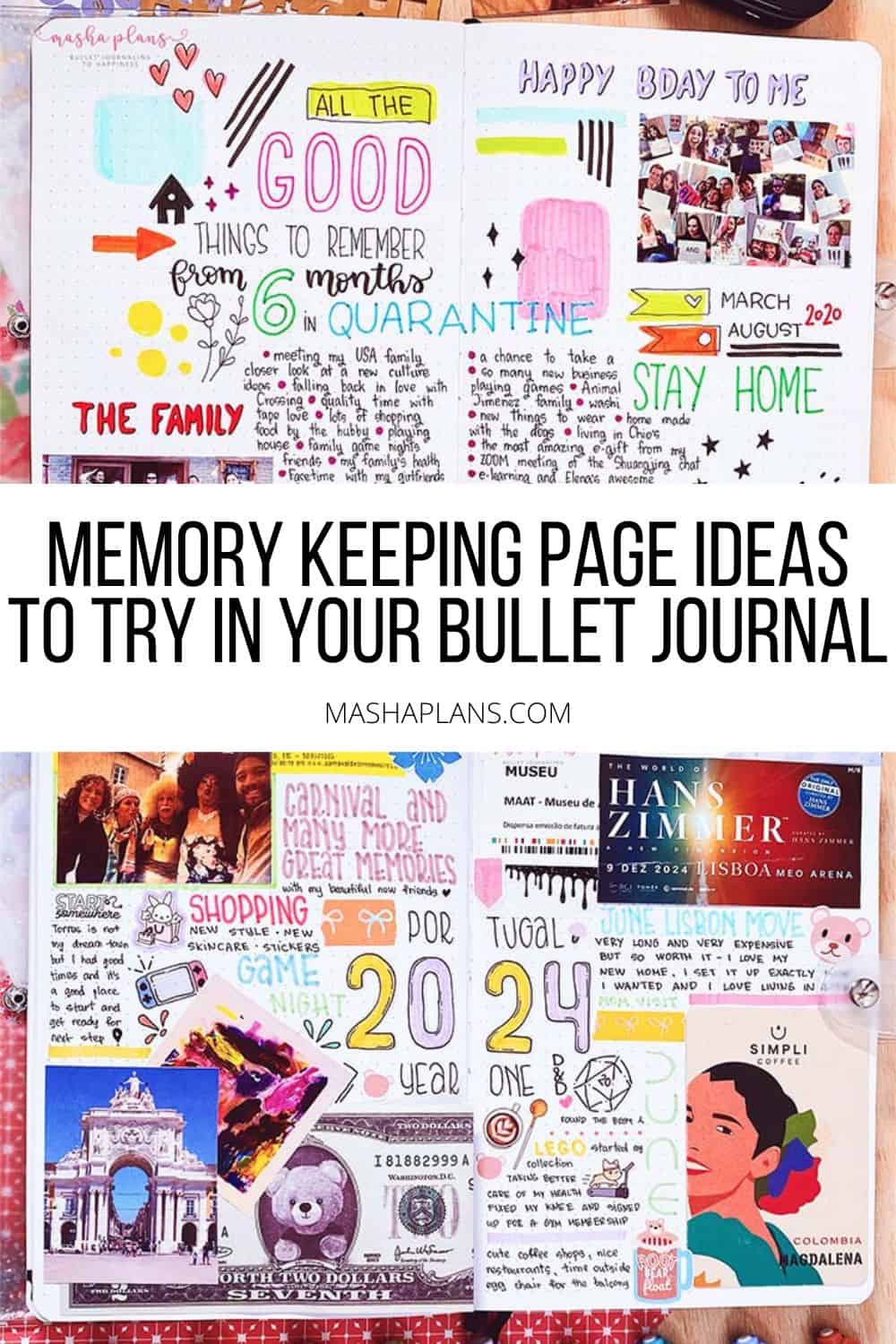 Memory Page Ideas To Add To Your Bullet Journal