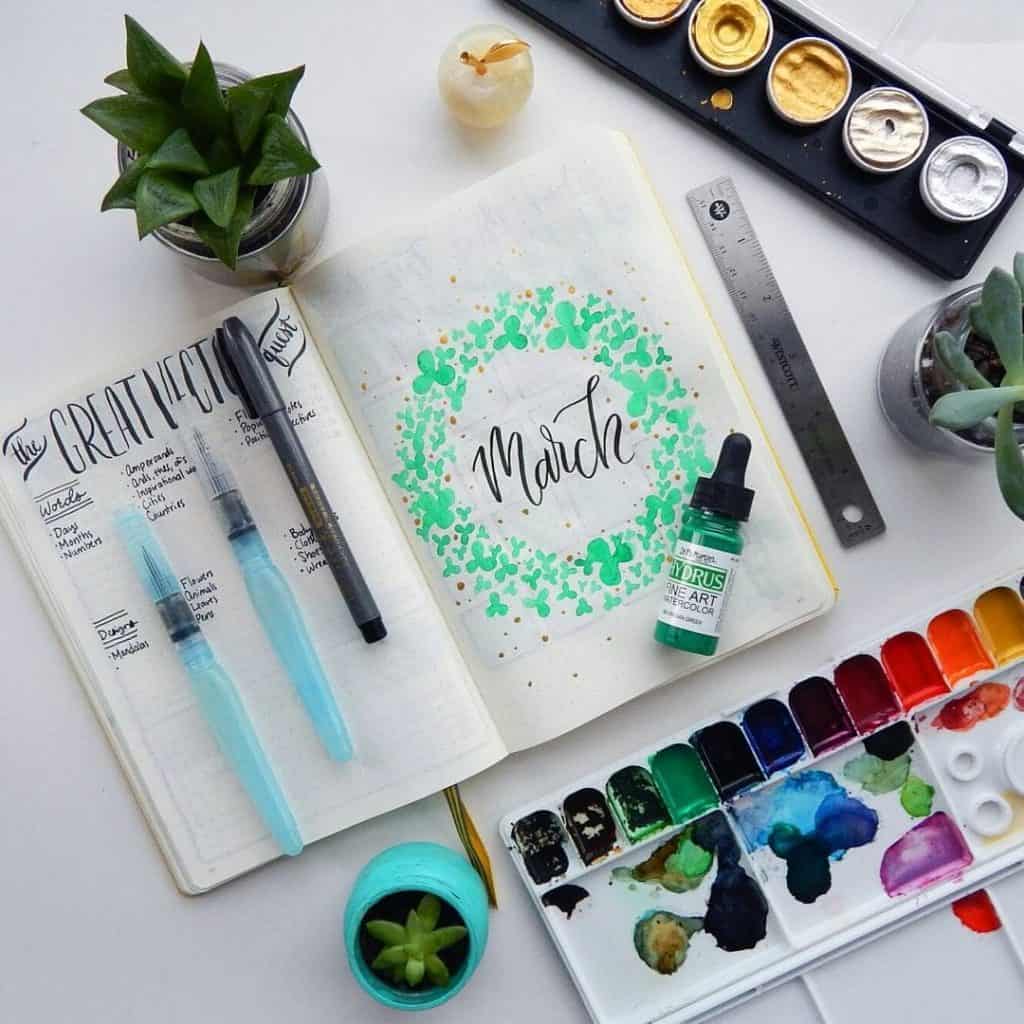 17 Stunning Green Bullet Journal Ideas
