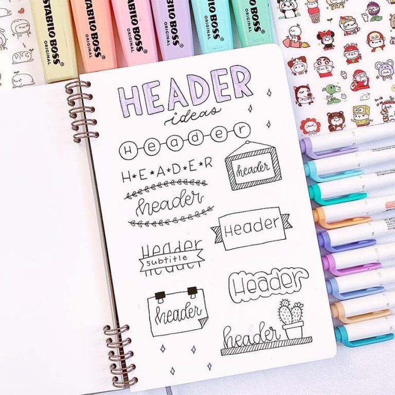 Cute Heading Ideas For Your Bullet Journal