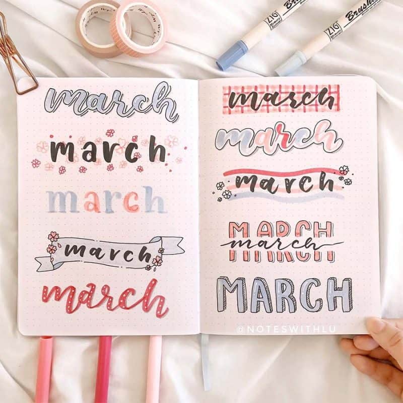 Cute Heading Ideas For Your Bullet Journal