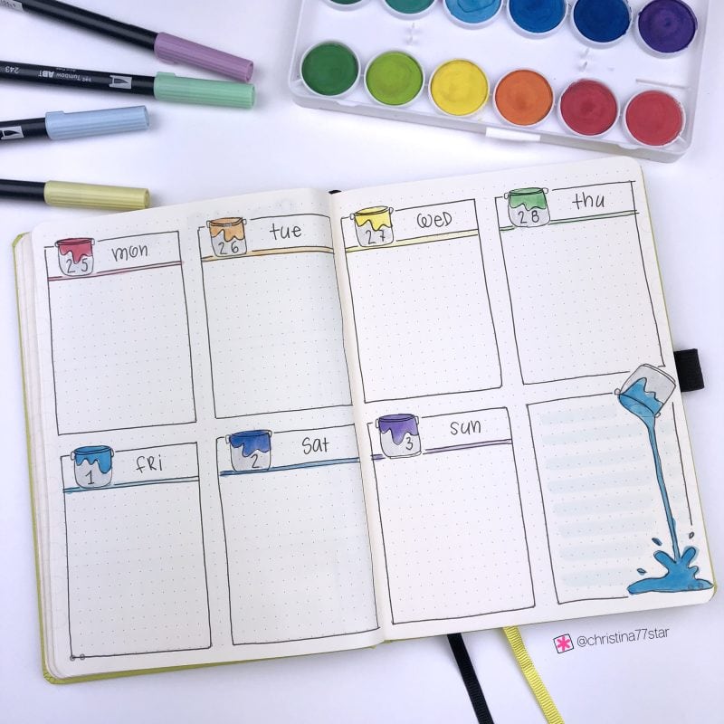 15 March Bullet Journal Weekly Spread Ideas