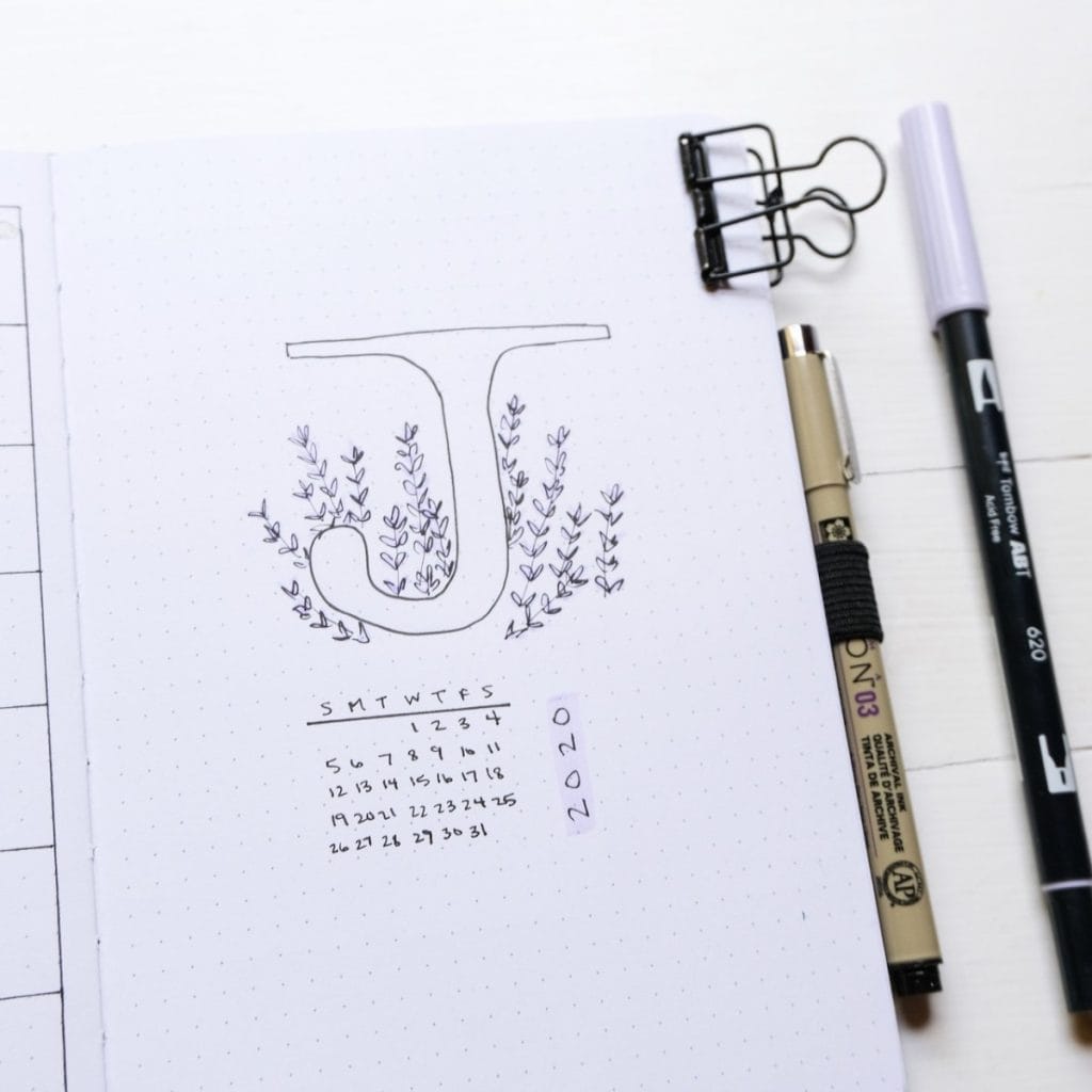 Minimalist Bullet Journal Cover Page Ideas