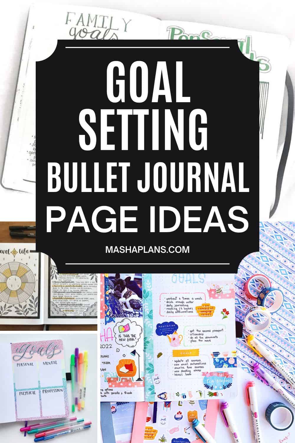 15 Goal Setting Bullet Journal Page Ideas
