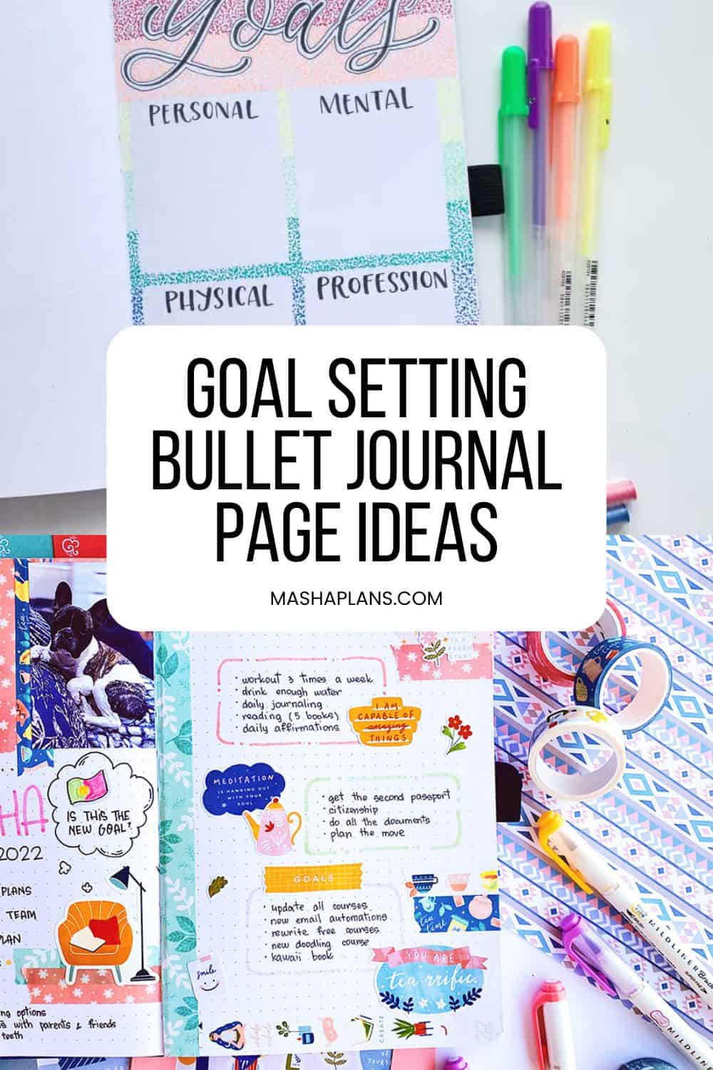 15 Goal Setting Bullet Journal Page Ideas