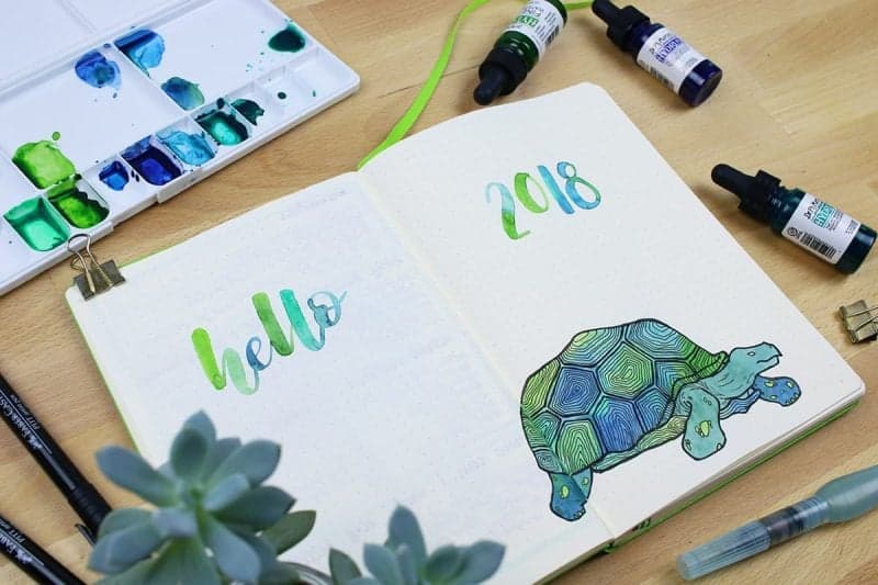 15 Green Aesthetic Bullet Journal Ideas