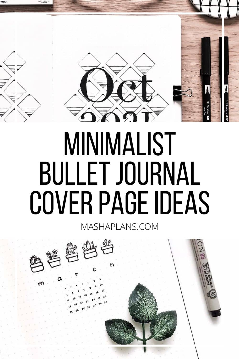 Minimalist Bullet Journal Cover Page Ideas