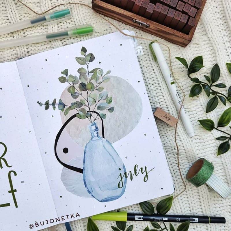 15 Green Aesthetic Bullet Journal Ideas