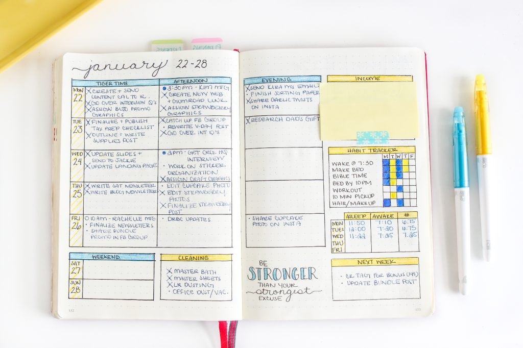15 Amazing Bullet Journal Weekly Spread Inspirations