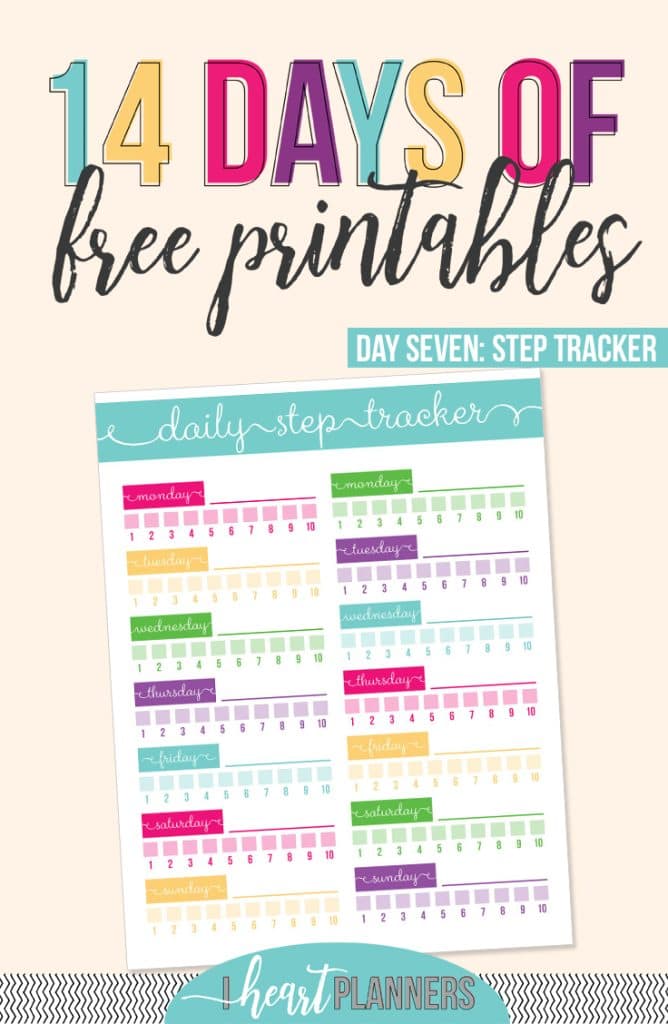 Free Steps Tracker Printables