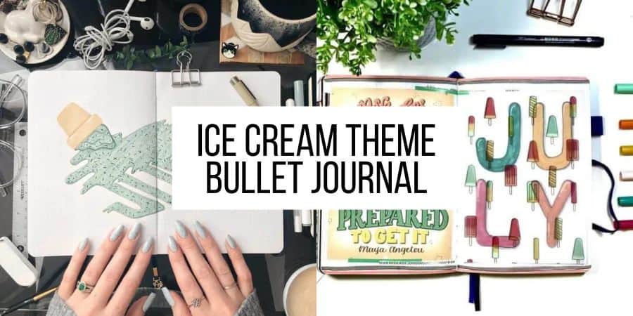 19 Sprinkly Ice Cream Bullet Journal Theme Inspirations