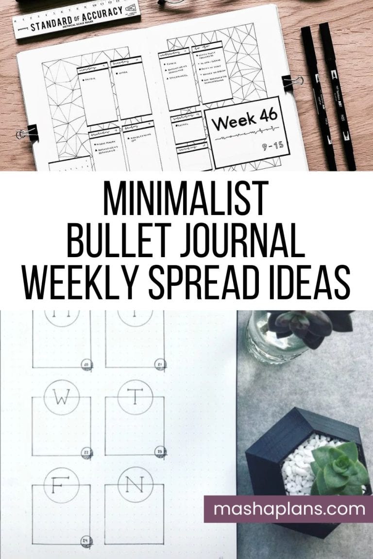 15 Minimalist Weekly Log Bullet Journal Inspirations