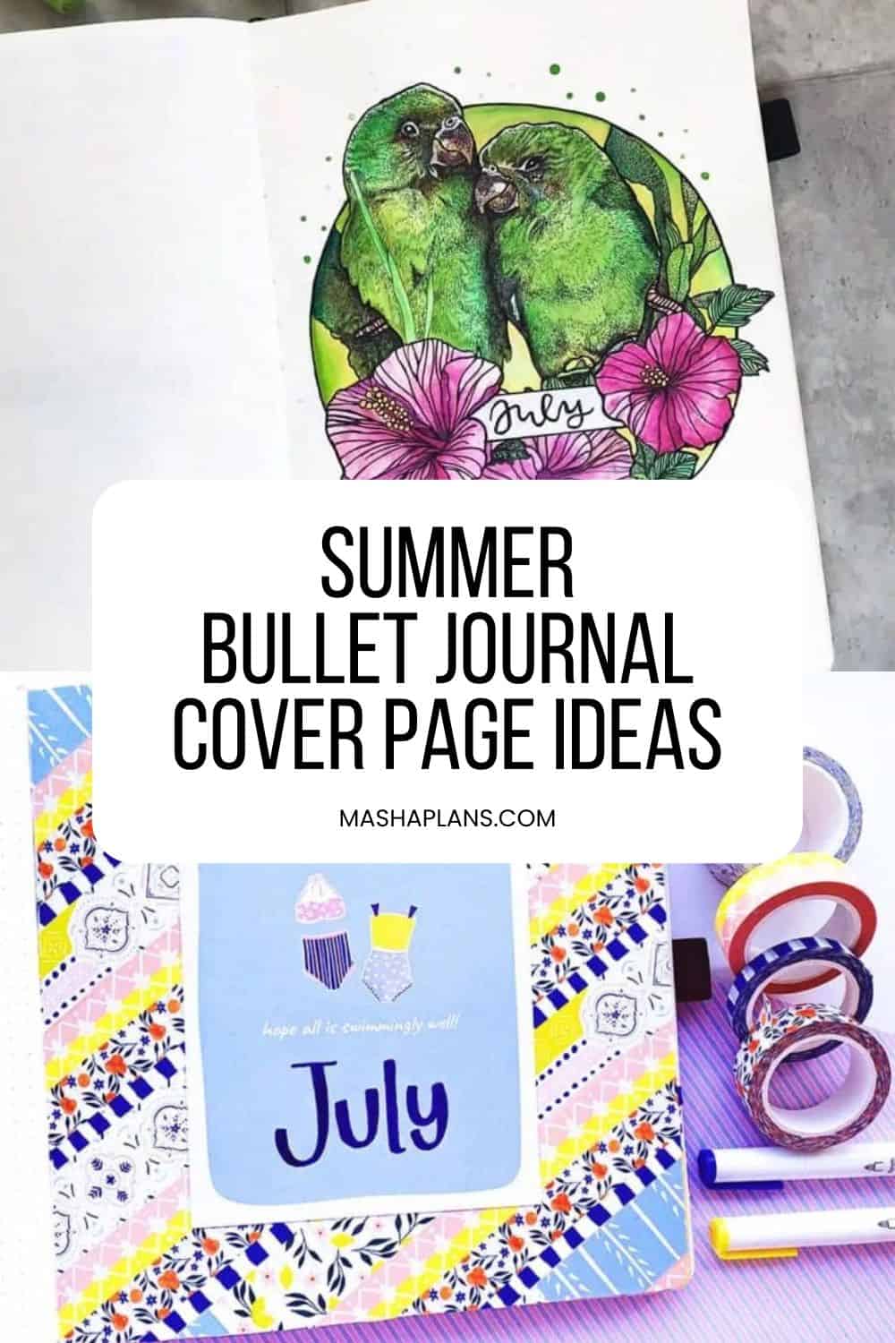 17 Summer Cover Page Ideas For Your Bullet Journal
