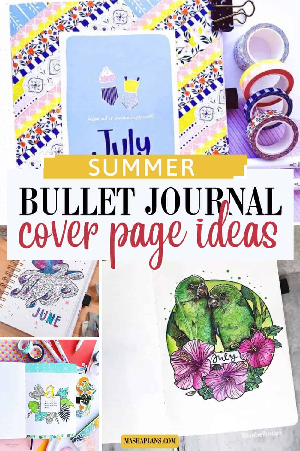 17 Summer Cover Page Ideas For Your Bullet Journal