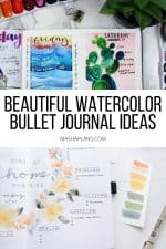 15 Beautiful Watercolor Bullet Journal Ideas