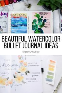 15 Beautiful Watercolor Bullet Journal Ideas
