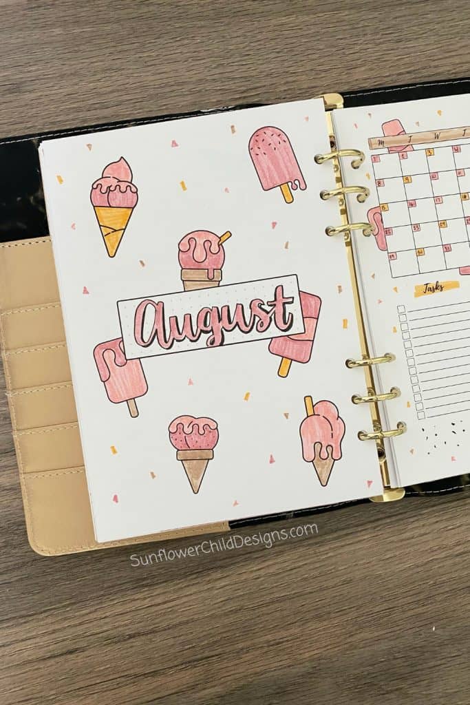 19 Sprinkly Ice Cream Bullet Journal Theme Inspirations