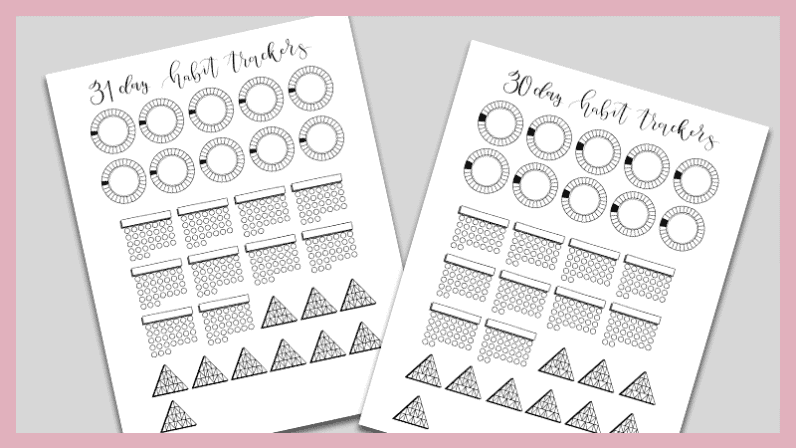 Free Printable Mini Habit Trackers