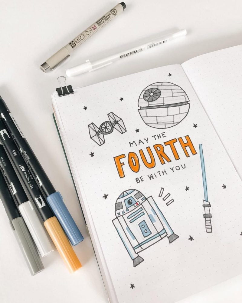 Amazing Star Wars Bullet Journal Ideas