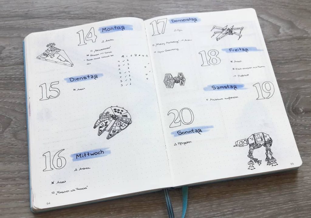 Amazing Star Wars Bullet Journal Ideas