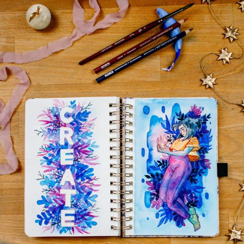 15 Beautiful Watercolor Bullet Journal Ideas