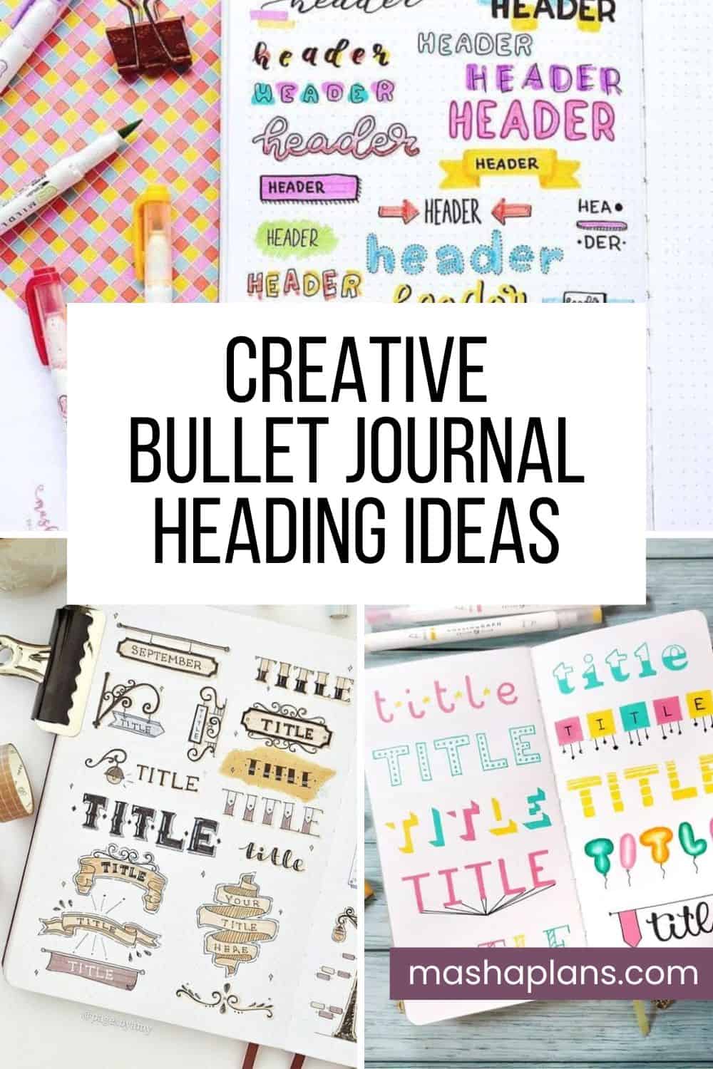 Creative Heading Design Ideas For Your Bullet Journal