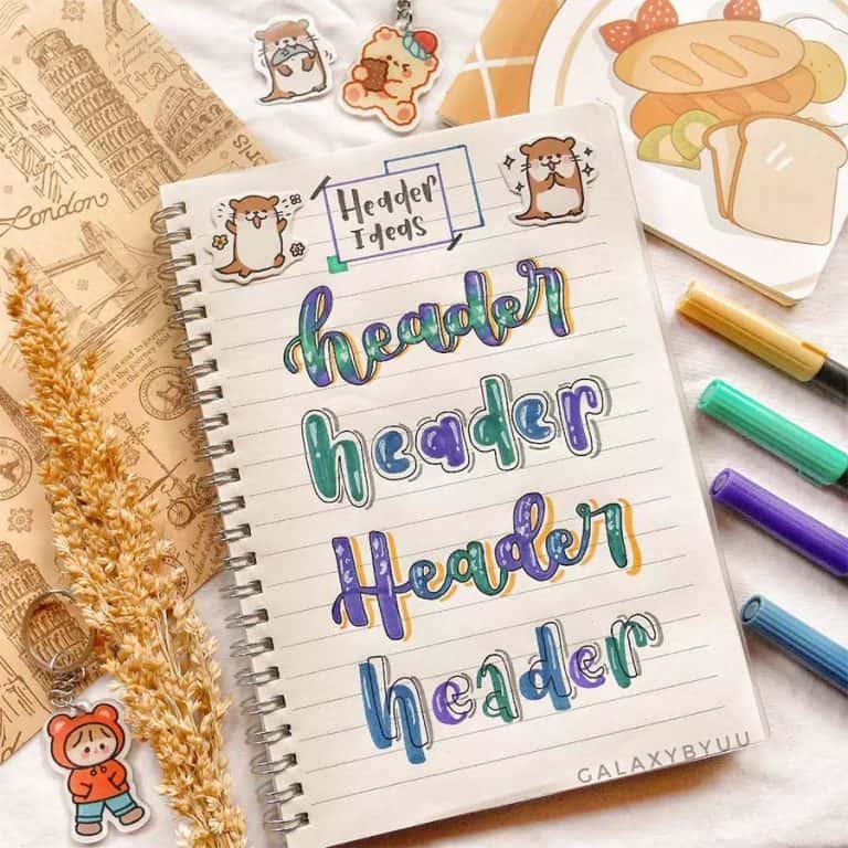 Aesthetic Heading Ideas For Your Bullet Journal