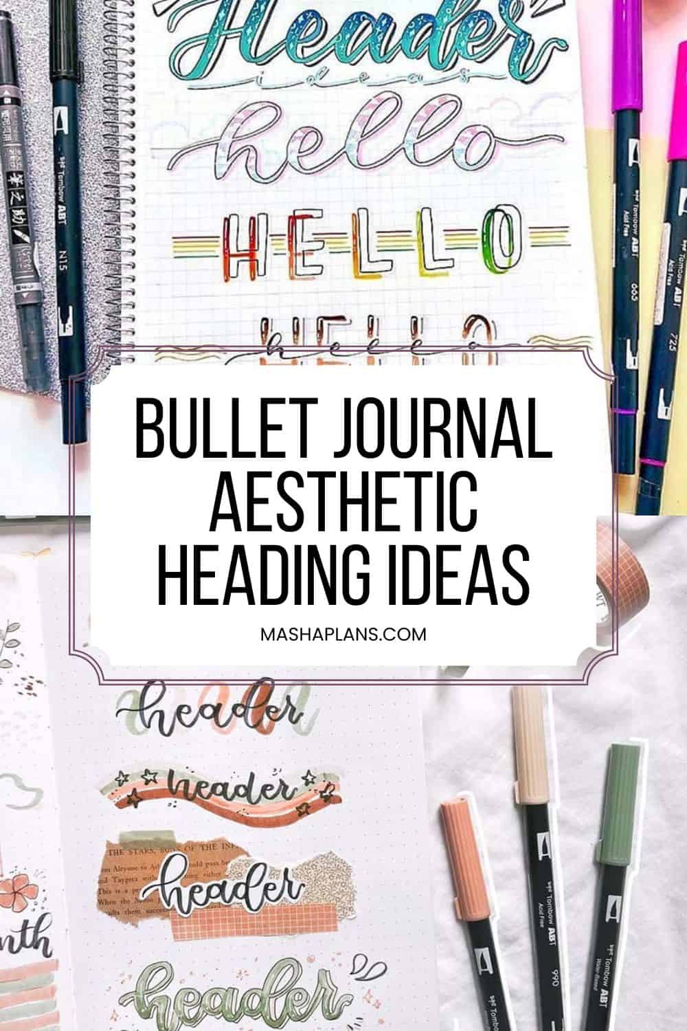 Aesthetic Heading Ideas For Your Bullet Journal
