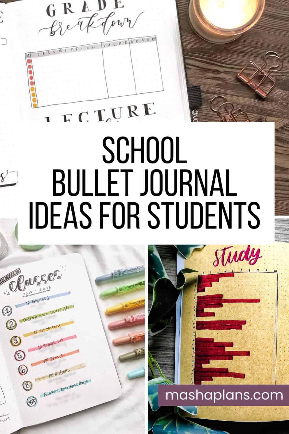 School Bullet Journal Ideas For Students