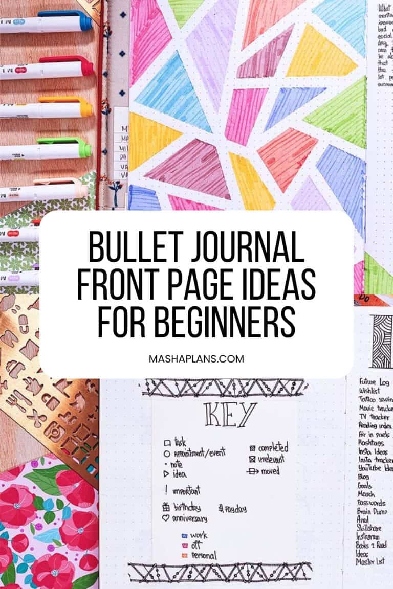 7 Simple Bullet Journal Front Page Ideas For Beginners