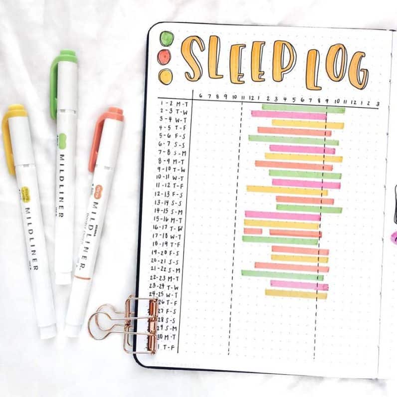 15 Creative Sleep Log Bullet Journal Ideas