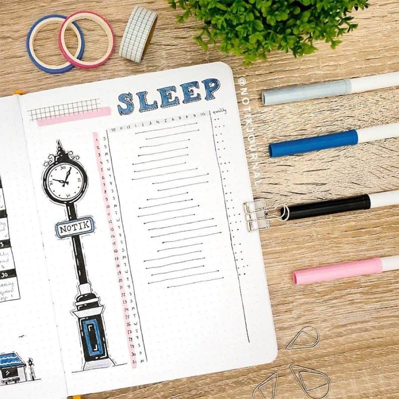 15 Creative Sleep Log Bullet Journal Ideas
