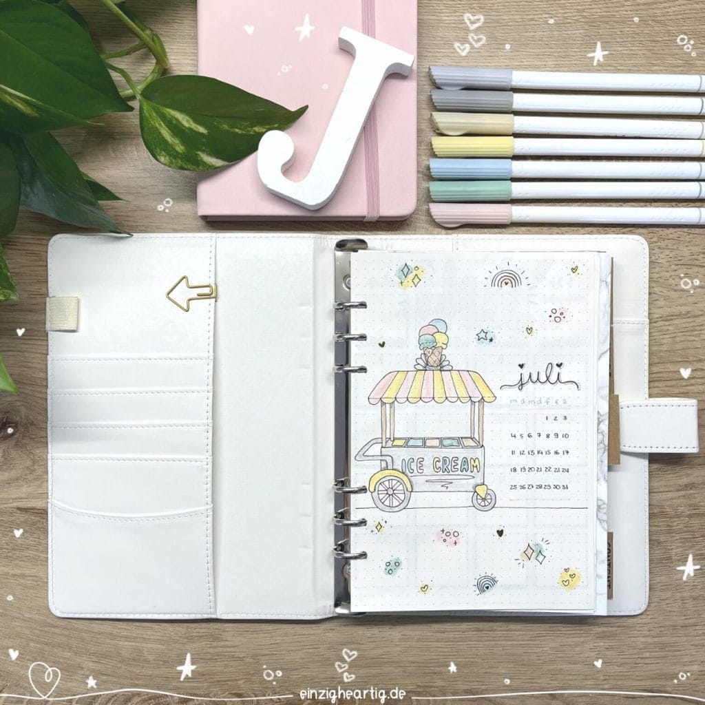 17 Stunning Ice Cream Bullet Journal Cover Page Ideas