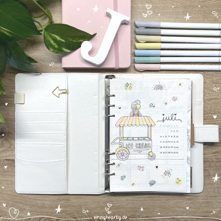 17 Stunning Ice Cream Bullet Journal Cover Page Ideas