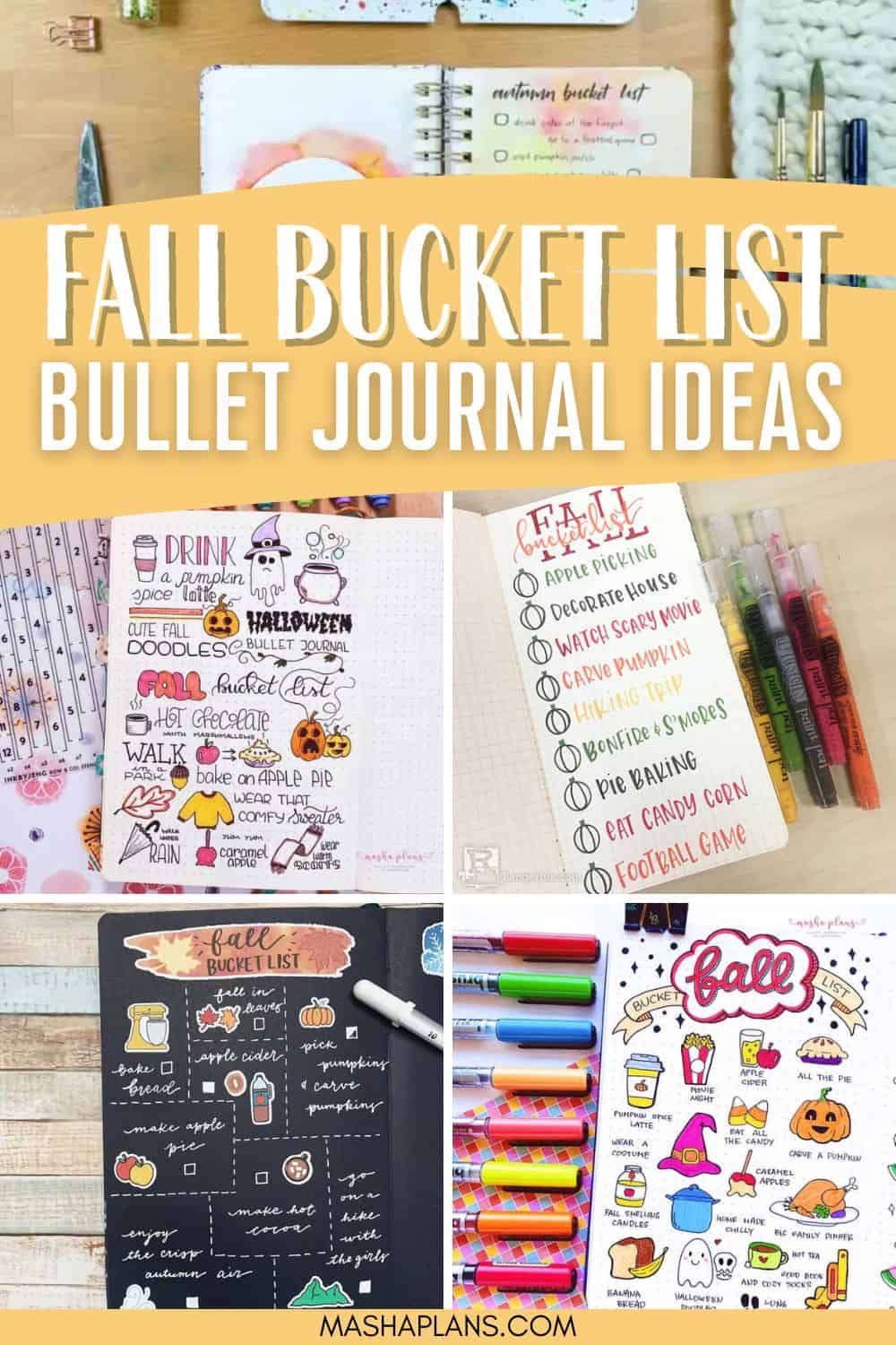 Fall Bucket List Bullet Journal Ideas