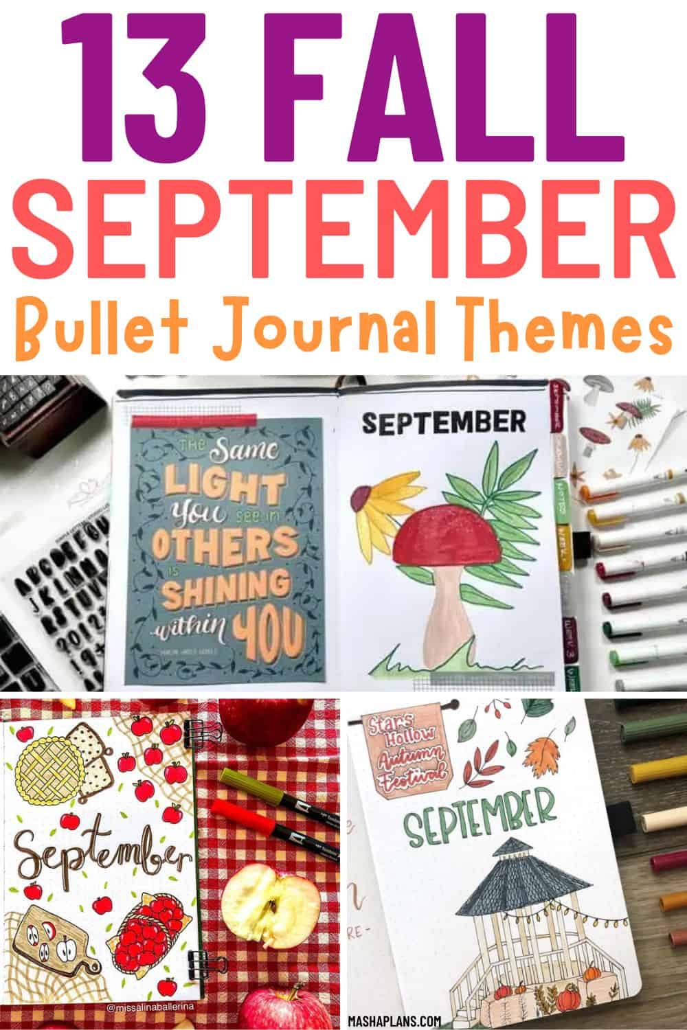 Fall September Bullet Journal Themes
