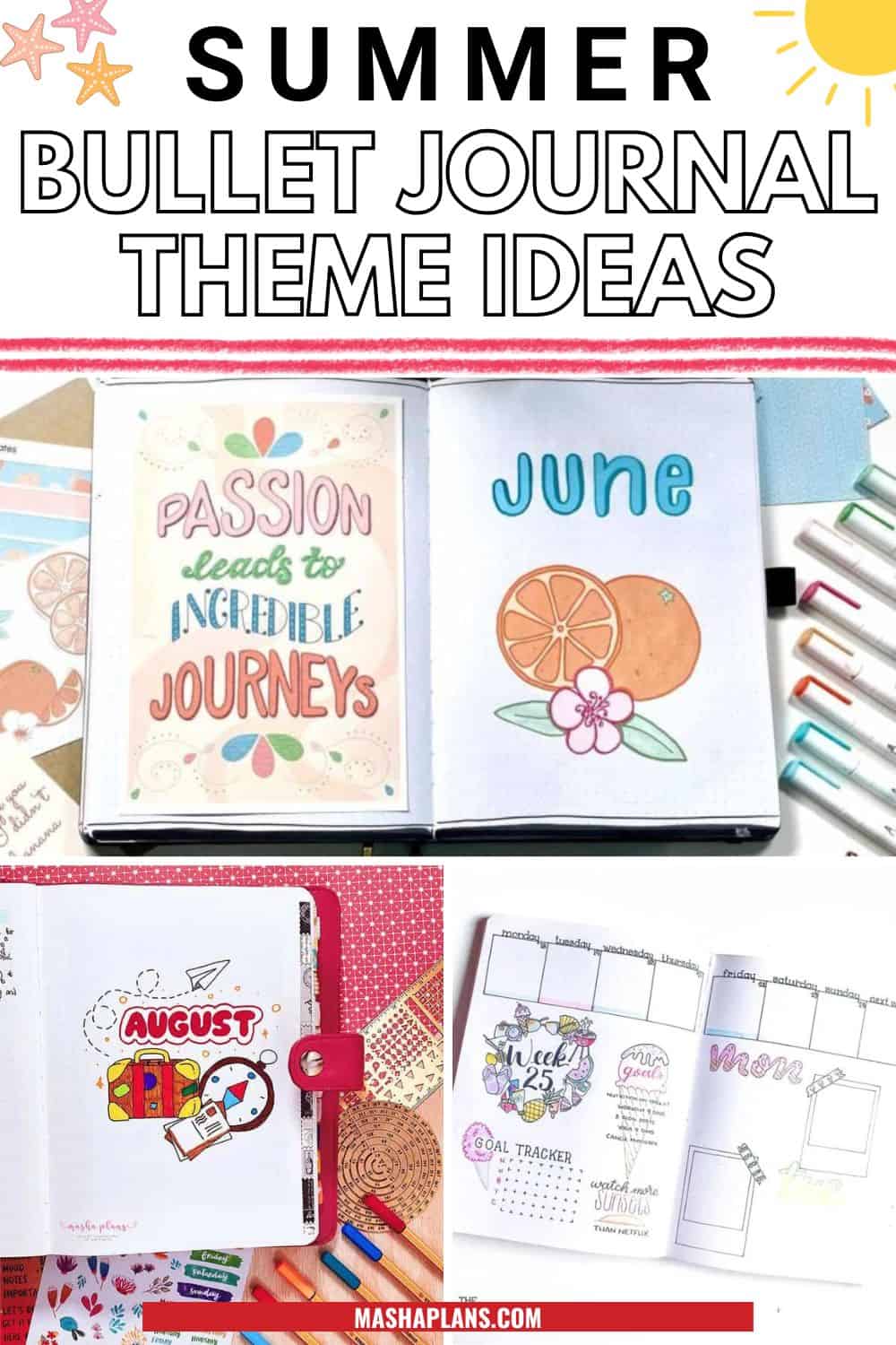17 Summer Bullet Journal Theme Ideas