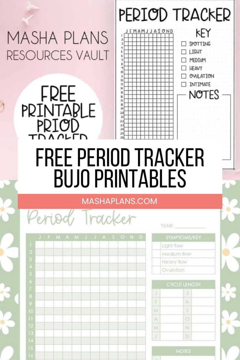 11+ Free Period Tracker Printables