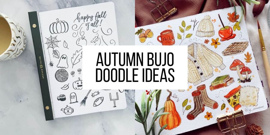 90+ Autumn Bullet Journal Doodles