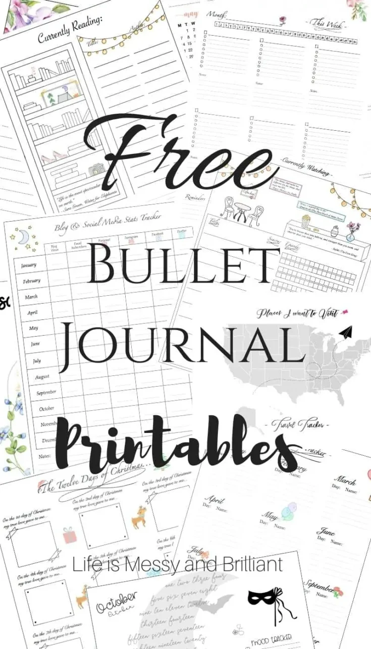 Free Printable Bullet Journal Templates (PDF)
